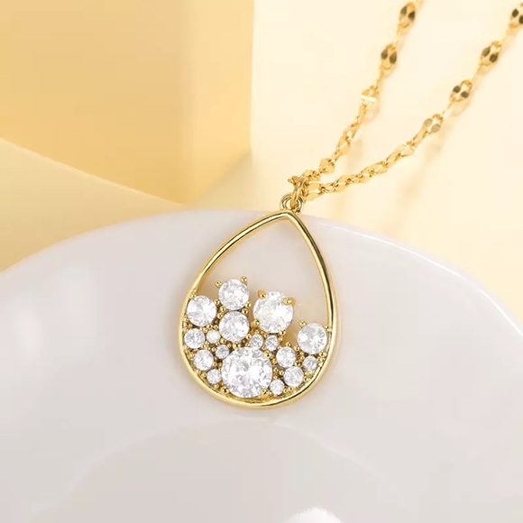 Jewelry | New Gold Water Droplet Necklace | Poshmark